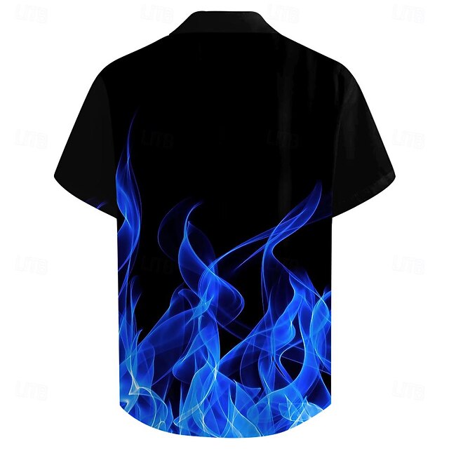 Men's Graphic Hellfire Flames Flame T Shirt Flame Shirt Short Sleeve T ...