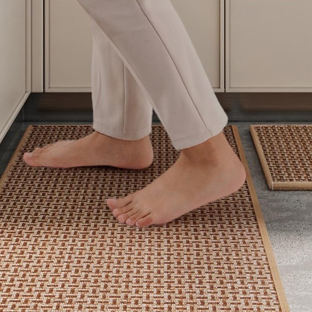 Kitchen Rugs & Mats Non-Skid WashableAnti-Fatigue, Non-Slip Absorbent ...