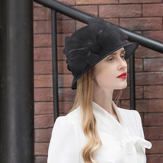 Hats Flax Bowler / Cloche Hat Bucket Hat Sun Hat Wedding Tea Party ...