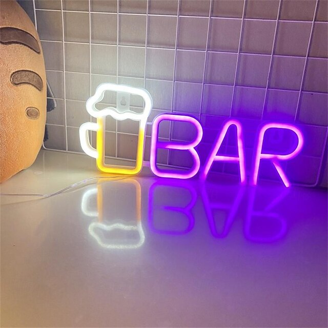 Oktoberfest Bar LED Neon Strip Light, Warmwhite White Purple Sign Light ...