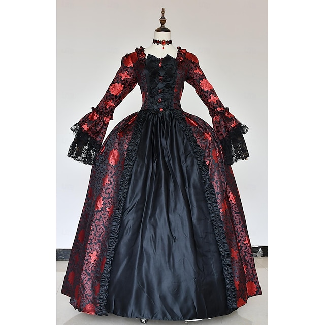 Rococo Victorian Renaissance Floor Length Dress Party Costume ...