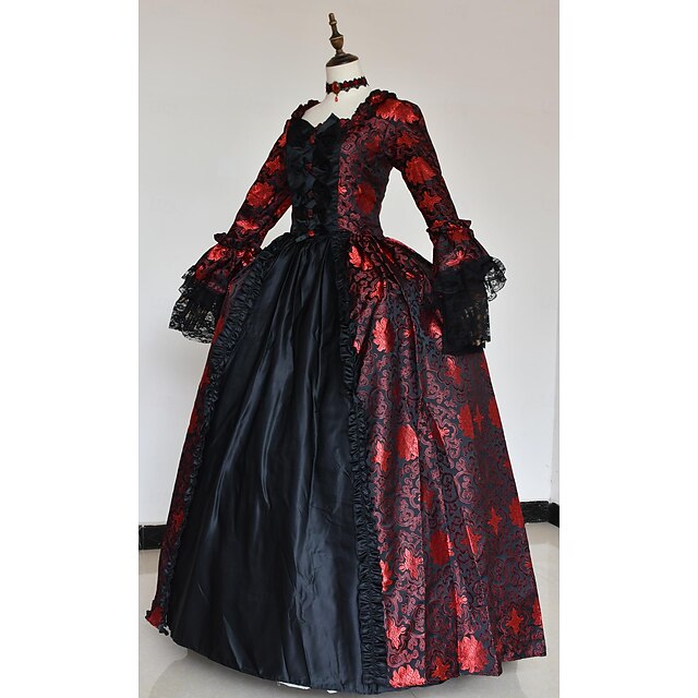 Rococo Victorian Renaissance Floor Length Dress Party Costume ...