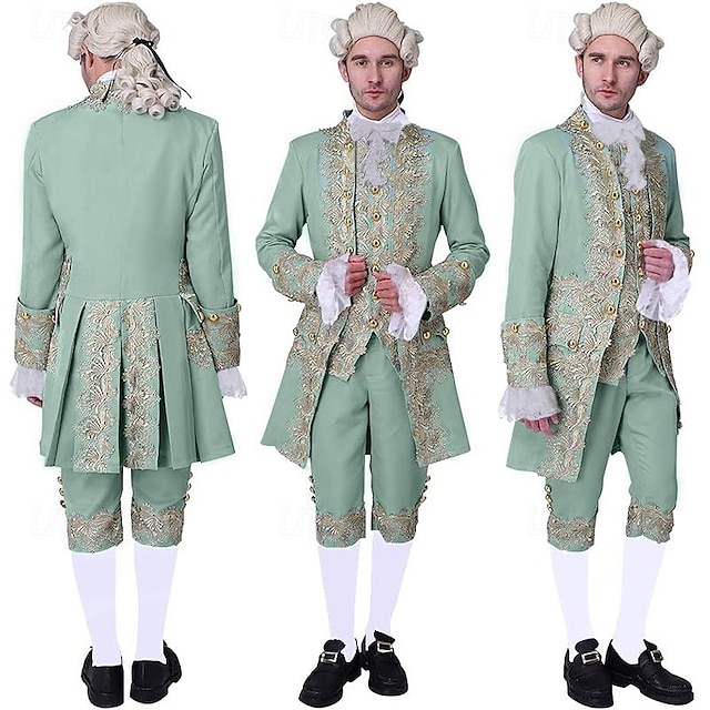 Rococo Baroque Victorian Outfits Fancy Dress Men's Royal Halloween ...