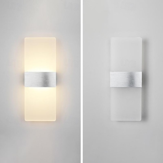 LED Wall Sconce 2-Color Light Source 10cm 5W Acrylic Modern Minimalist ...