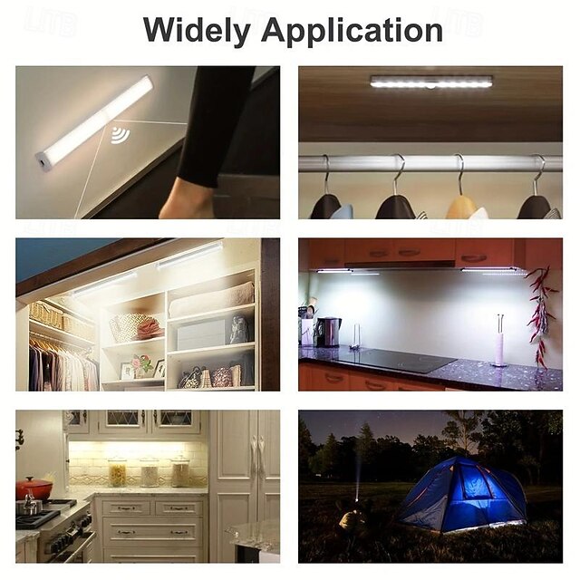 2PCS Motion Activated RV Step Lights, Under Cabinet Lighting, 10 LED ...