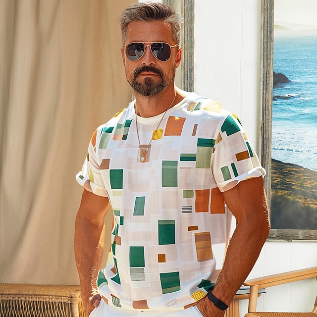 Men's Graphic T Shirt Tee Top Short Sleeve T shirt Crew Neck Shirt Fashion Outdoor Casual Street ...