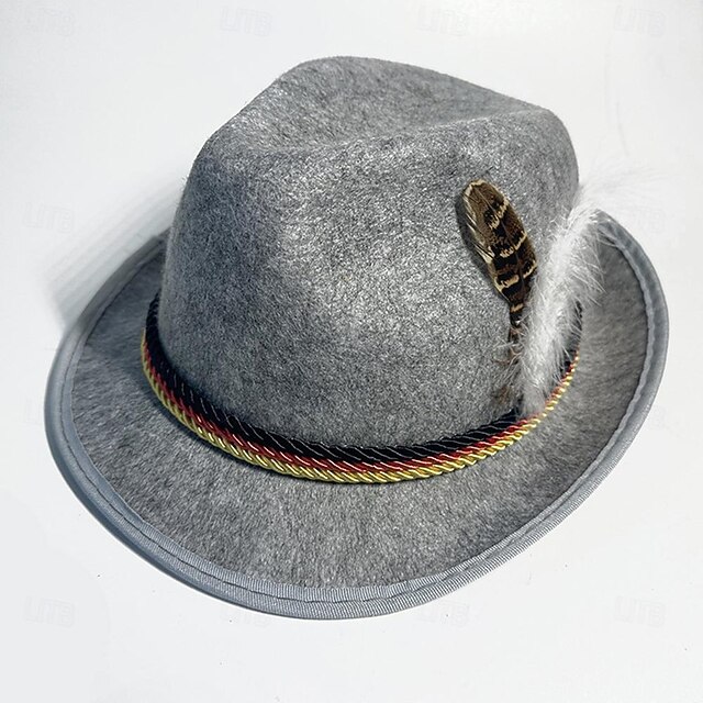 Oktoberfest Tyrolean Hat Alpine Hat Bavarian German Munich Wiesn Men's ...