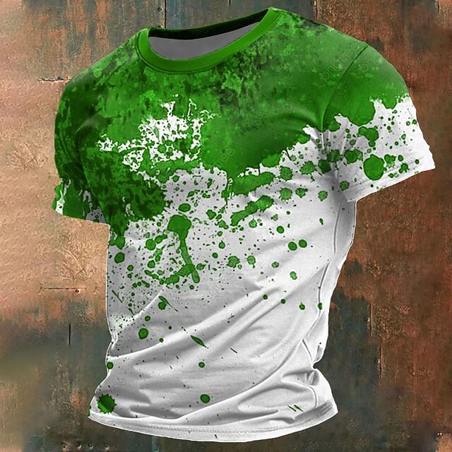 Men's Blood Splatter Blood stains T Shirt Short Sleeve T shirt 3D Print ...