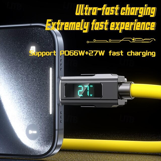 Digital Display Data Cable Typec 4-in-1 Silicone PD Fast Charging Cable ...