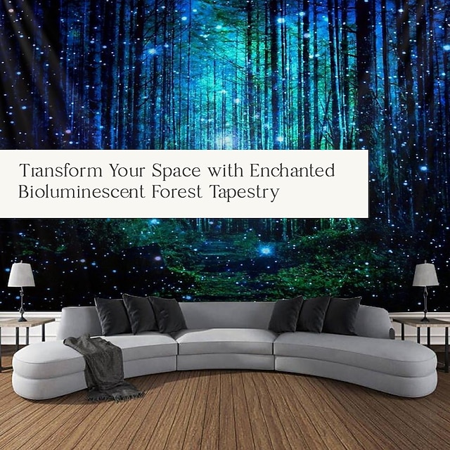 Landscape Large Wall Tapestry Forest Light Art Decor Blanket Curtain ...