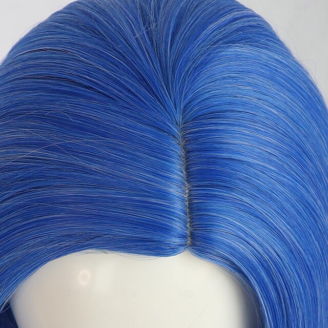 Sadness Blue Bob Wig Girls Blue Anime Wig Women Heat Resistant ...