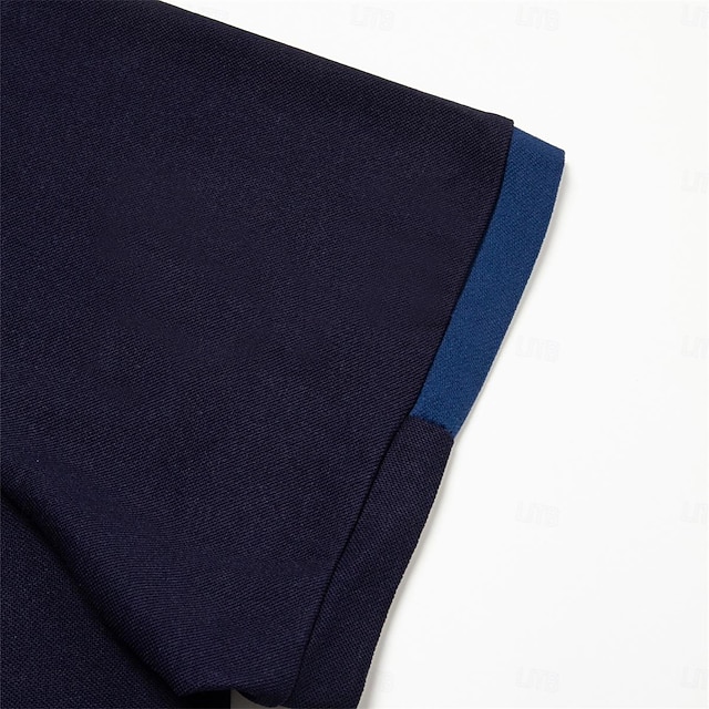 Men's Button Up Polos Polo Shirt Casual Holiday Lapel Short Sleeve Fashion Basic Plain Classic ...