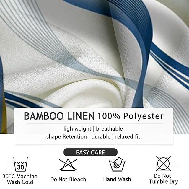 Men's Geometric Lines / Waves Geometric Pattern Button Up Shirt Printed ...