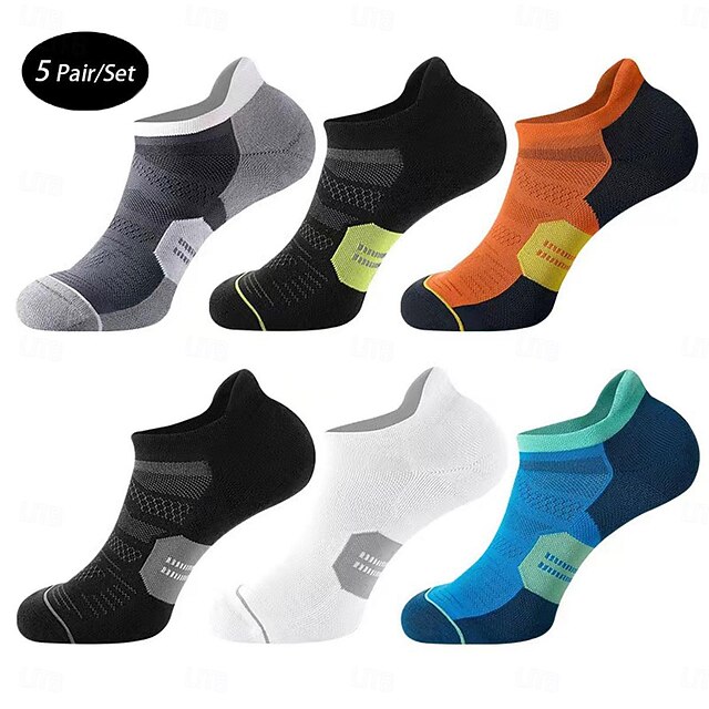 Men's 5-Pack Multi Packs Socks Ankle Socks Low Cut Socks Running Socks ...