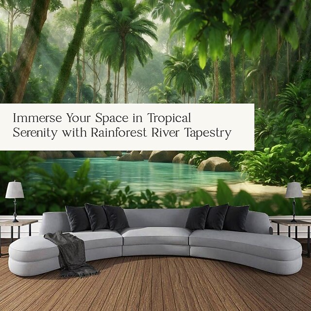 Nature Tropical Forest Hanging Tapestry Wall Art Large Tapestry Mural ...