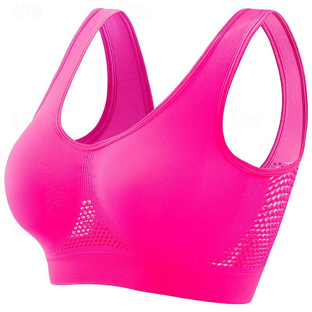 Women's Light Support Sports Bra Running Bra Open Back Bra Top No ...