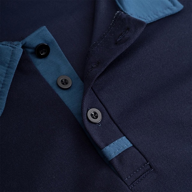 Men's Button Up Polos Polo Shirt Casual Holiday Lapel Short Sleeve ...