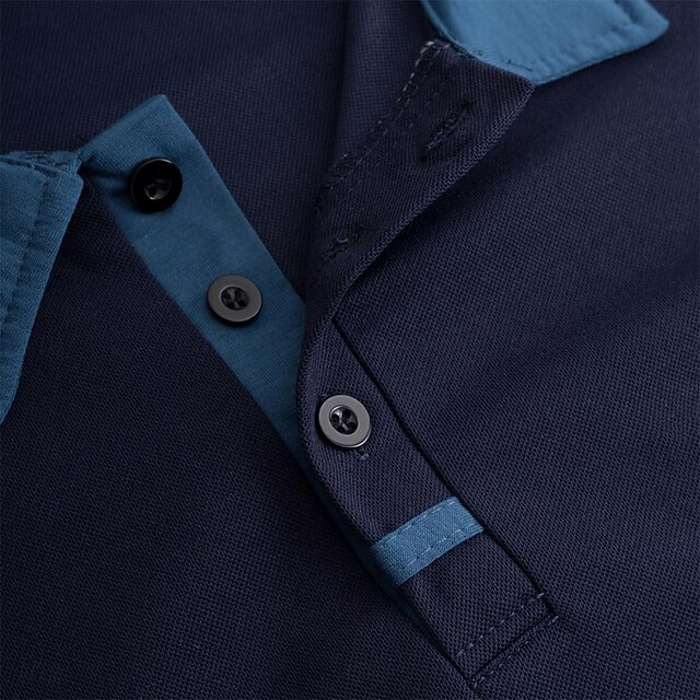 Men's Button Up Polos Polo Shirt Casual Holiday Lapel Short Sleeve Fashion Basic Plain Classic ...