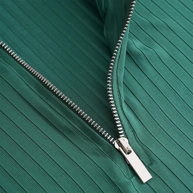 Men's Polo Textured Casual Quarter Zip Long Sleeve Casual Old Money ...