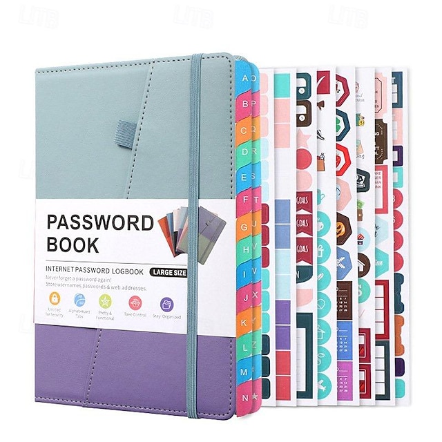 Password Book A5 Letter Tag Password Notebook Computer and Website ...