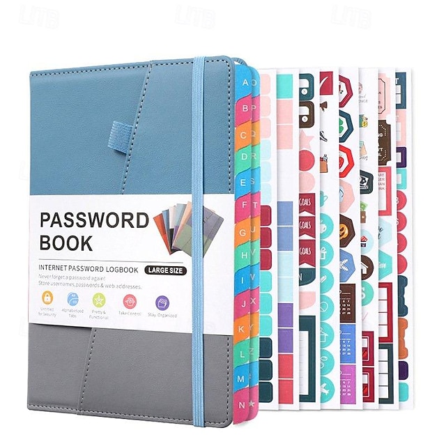 Password Book A5 Letter Tag Password Notebook Computer and Website ...