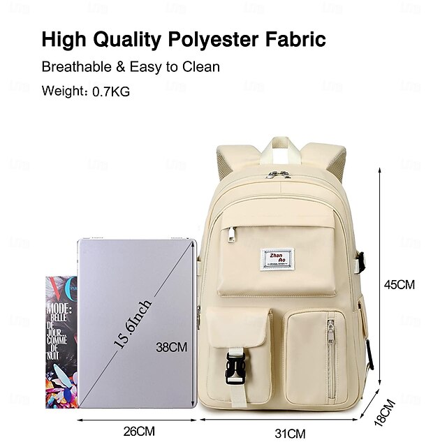 Waterproof Oxford Fabric Backpack for School and Travel - Stylish Multi ...
