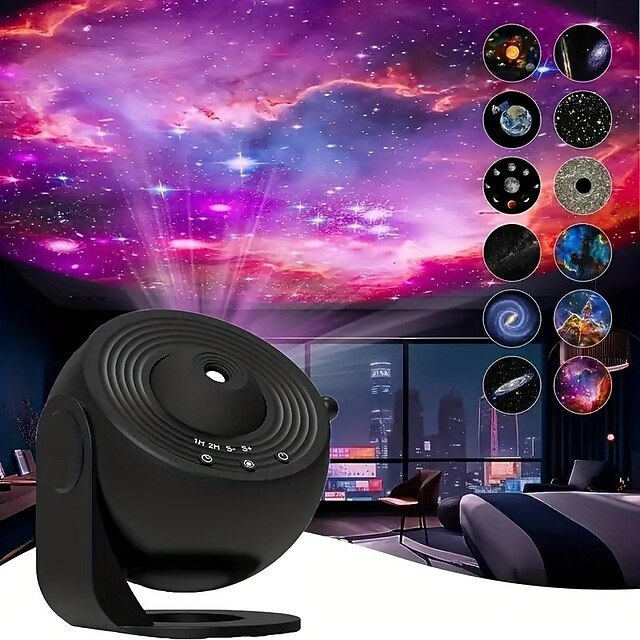 12 in 1 Starry Sky Galaxy Projector LED Night Light Planetarium Space ...