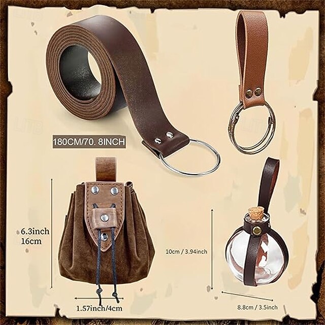 Punk & Gothic Medieval Steampunk Waist Belt Viking Knights Templar ...