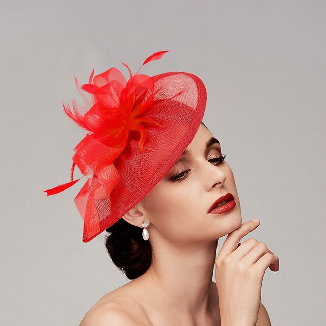 Fascinators Feathers Net Saucer Hat Wedding Horse Race Ladies Day ...