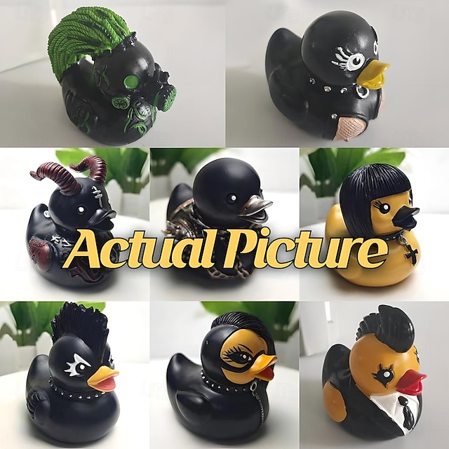 Duck Statue Decor Resin Collection Satanic, Punk, Gothic, and Rock'n'Roll Ducks - Perfect ...