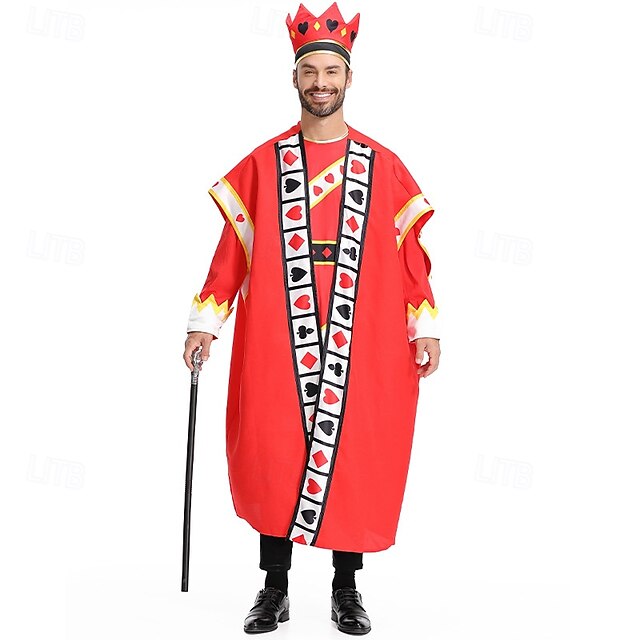 Queen of Hearts The Red Queen King of Hearts Halloween Cosplay Costume ...