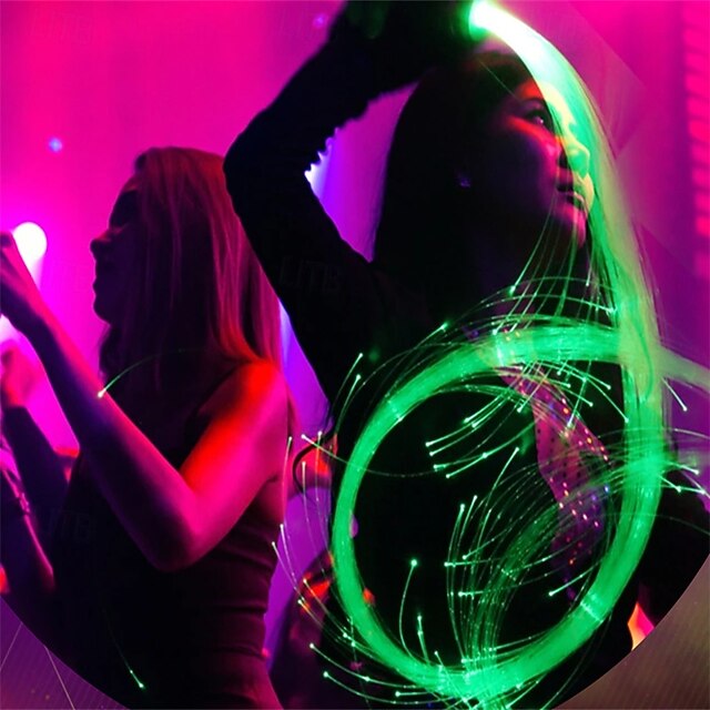 Colorful LED Dancing Flash Fiber Optic Whip Night Scene Christmas ...