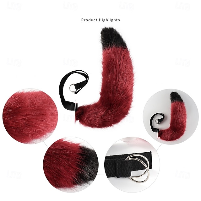 costumes de cosplay d'animaux en fausse fourrure de chat, renard, loup ...