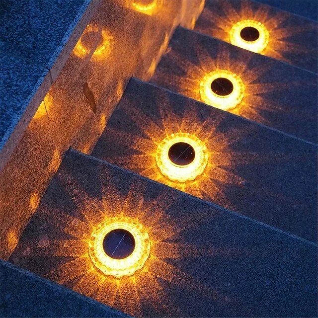 Solar Powered Underground Light Waterproof Lace Ground Plug Light ...