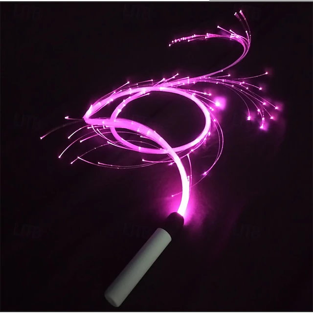 Colorful LED Dancing Flash Fiber Optic Whip Night Scene Christmas ...