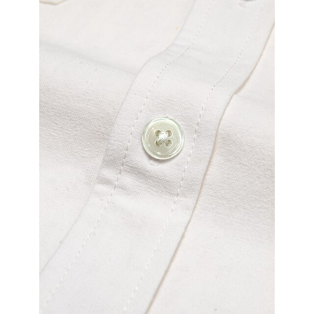 Men's Linen Shirt White Long Sleeve Fold-over Collar Summer Spring ...