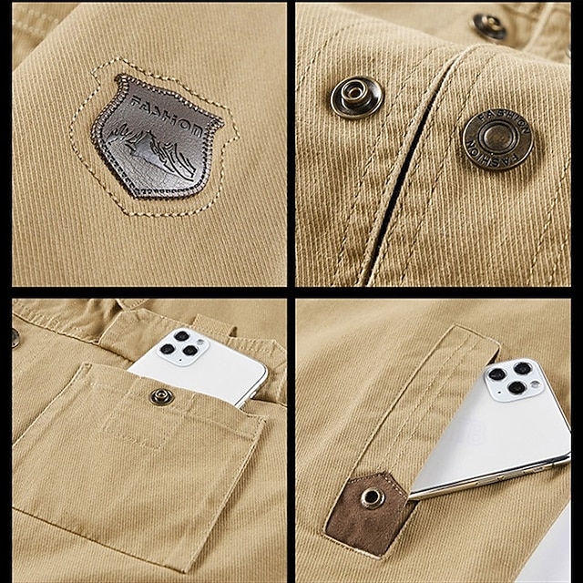 Men's Lightweight Jacket Trucker Jacket Utility Jacket Cargo Jacket ...