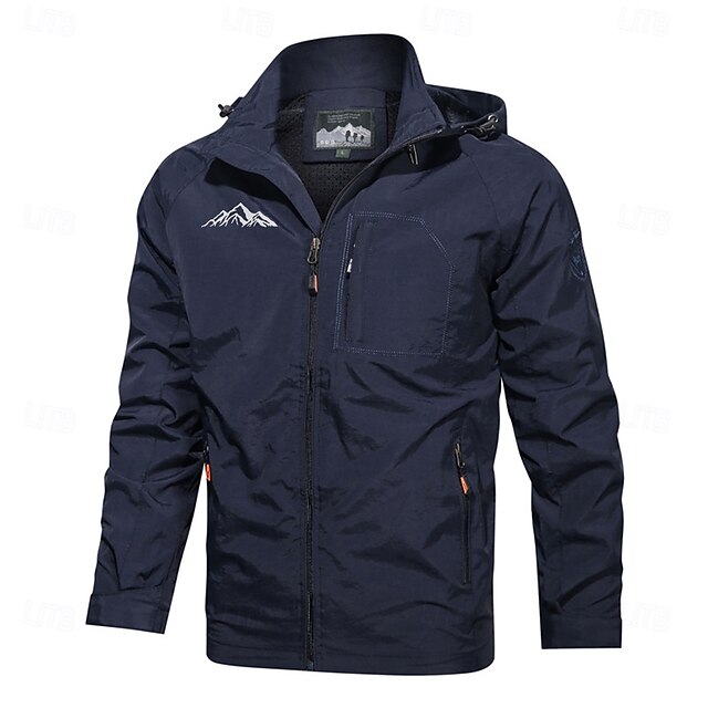 Men's Graphic Prints Mountain Jacket Raincoat Shell Jacket Waterproof ...