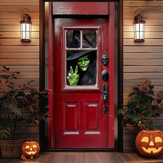 Halloween Door Decorations Halloween Door Covers Witches Door Tapestry ...