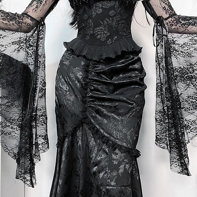 Punk & Gothic Skirt Witch Goth Girl Fancy Dress Women's Fantasy ...