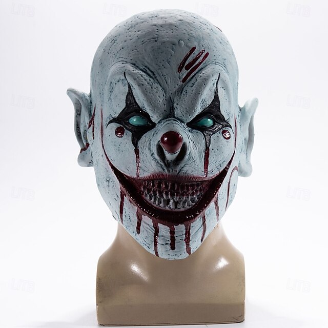 Killer Clown Evil Clown Halloween Mask Halloween Props Horror Scary ...
