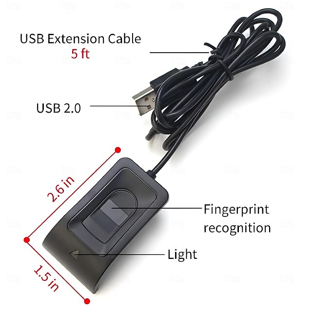 USB Fingerprint Reader Fingerprint for Windows 10/11 Windows Hello Plug ...