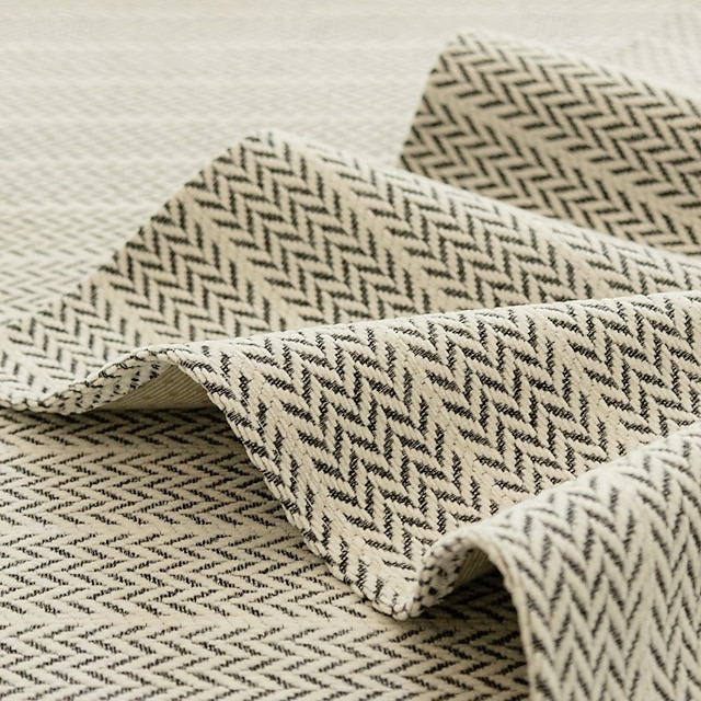 Solid Color Chenille Anti-Scratch Herringbone Couch Cover - Soft and ...