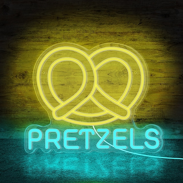 Oktoberfest Pretzels LED Neon Sign Light, Pretzels Neon Sign for ...