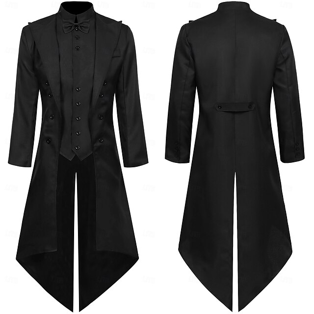 Vintage Punk & Gothic 18th Century Coat Cosplay Costume Tuxedo Vampire ...