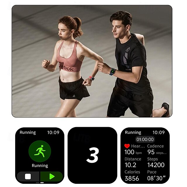 T90 Smart Watch with 1.91 Screen, Fitness Tracker, Temperature Monitor ...