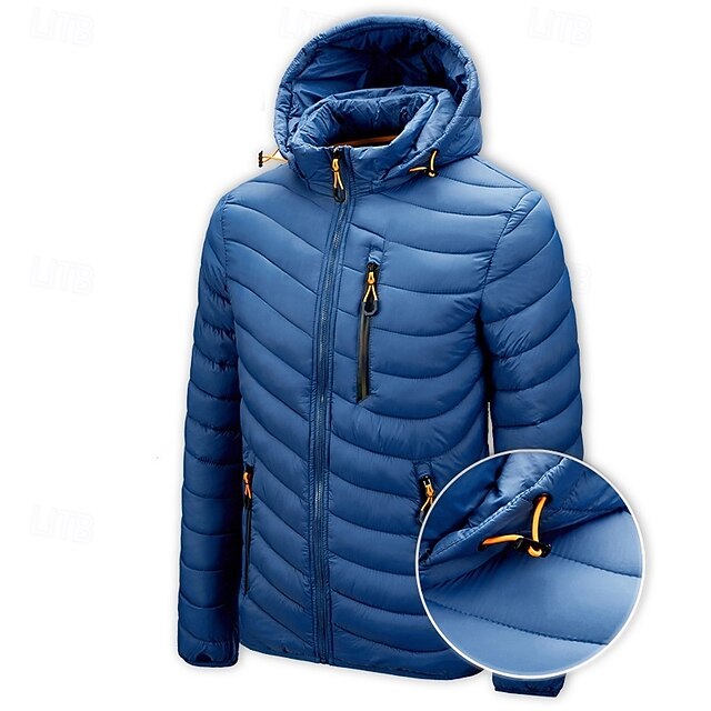Men's Quilted Jacket Puffer Jacket Puffer Winter Jacket Winter Puffer ...