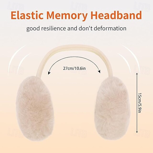 Earmuffs Winter Ear Muffs Fluffy Earmuffs for Women Men Girls Plush Ear ...
