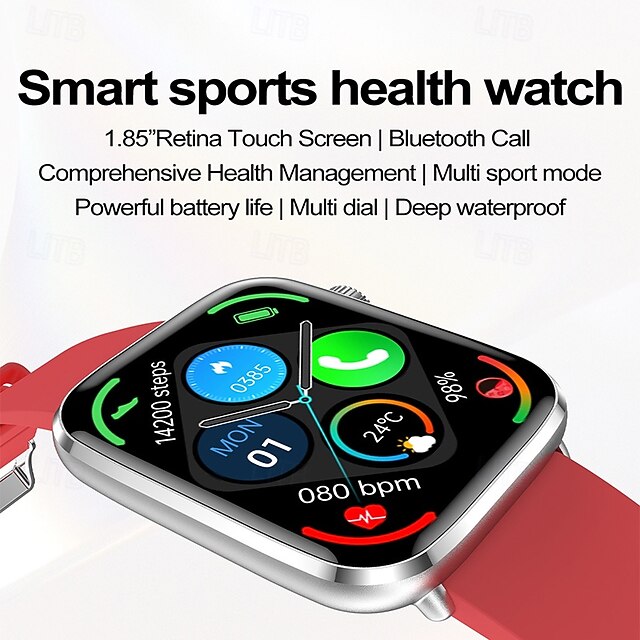 T90 Smart Watch with 1.91 Screen, Fitness Tracker, Temperature Monitor ...