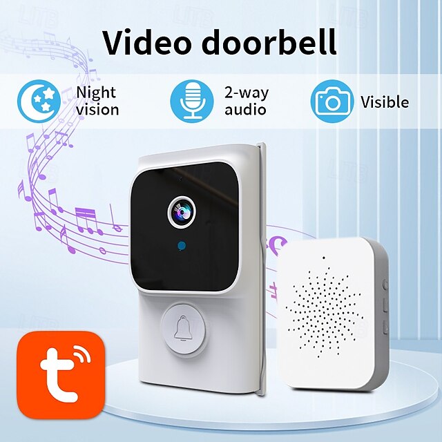 Wireless Video Doorbell Camera Visual Smart IP Doorbell Night Vision ...